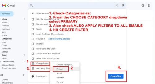 How to Stop Gmail from Marking Emails as Updates - Set Up This Filter ...